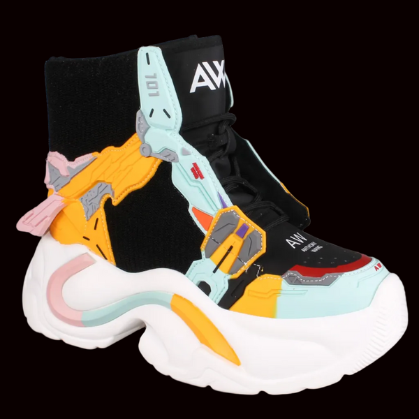 Anthony Wang - Holographic Gundam Hidden Heel Platform Wing Shoes ...