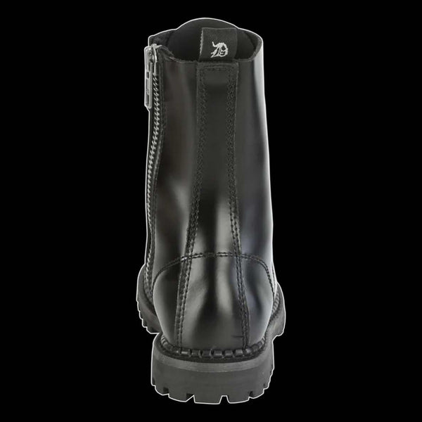 Demonia - Riot 10 Eyelet Black Steel-Toe Boot SKU number: RIOT10/BLE ...