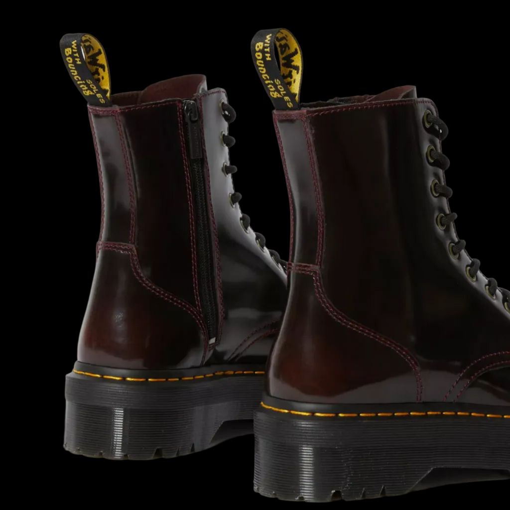 Dr Martens - Cherry Red Arcadia Jadon Leather Boots 24764600 | Vixens ...