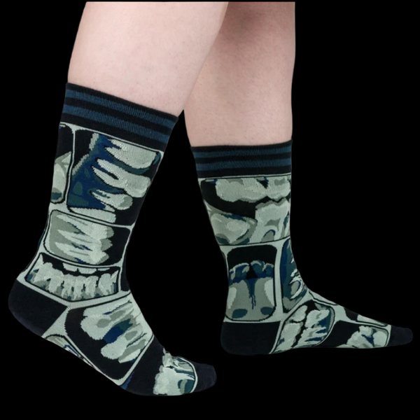 Foot Clothes - Too Cool for Flossing X Ray Crew Socks | Vixens and Angels