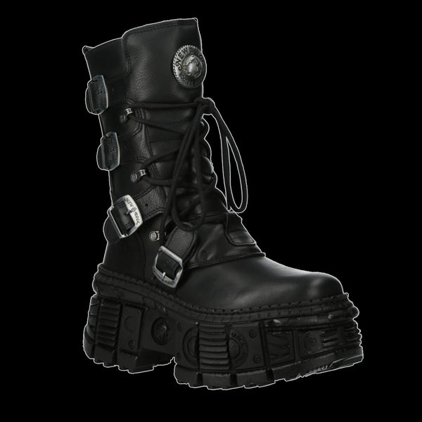 New Rock - Leviathan 4 Buckle Platform Boot | Vixens and Angels