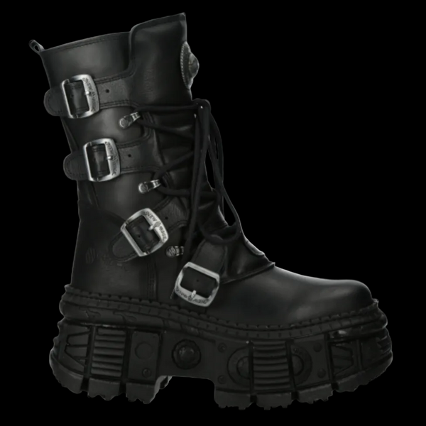 New Rock - Leviathan 4 Buckle Platform Boot | Vixens and Angels